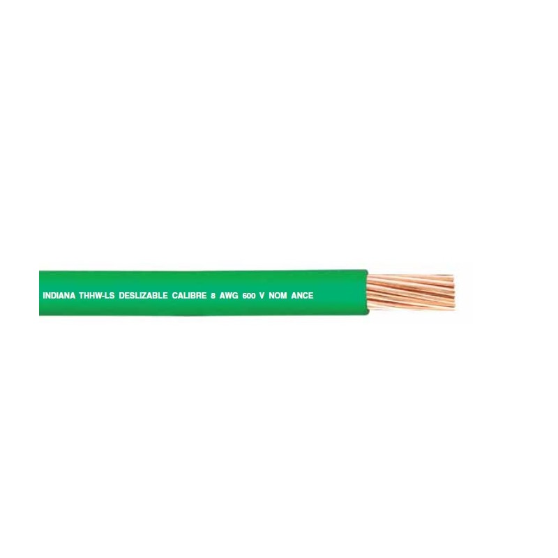 CABLE DE COBRE TIPO THW DE CAL. 2 AWG 600V. | INDIANA