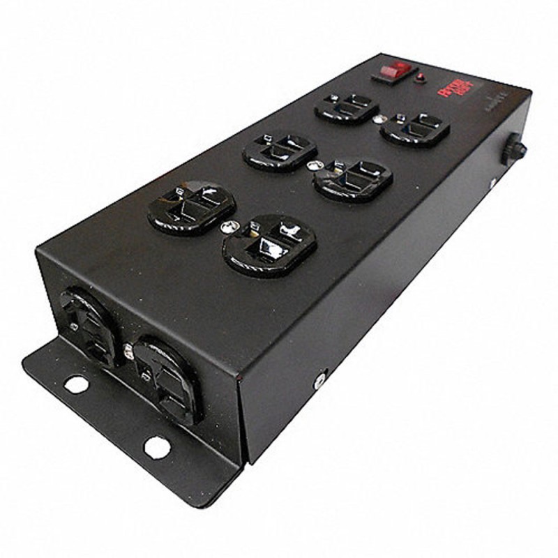 SPU01B | SUPRESOR DE PICOS 8 OUTLETS INDUSTRIAL COLOR NEGRO | ARROW HART