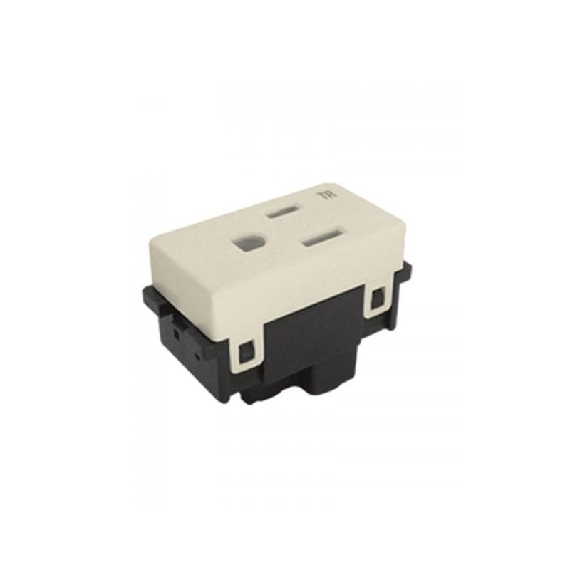 RECEPTÁCULO V SENCILLO 2P + T 15A 127VCA MARFIL | ROYER 100
