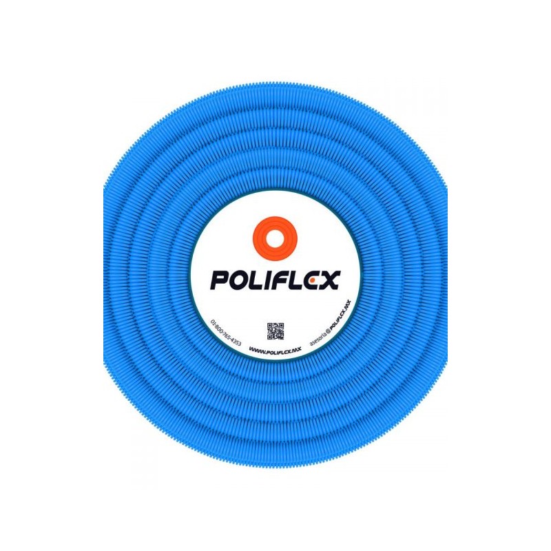 Poliflex telecomunicaciones azul con guía plástica de 3/4″ rollo con 50 m
